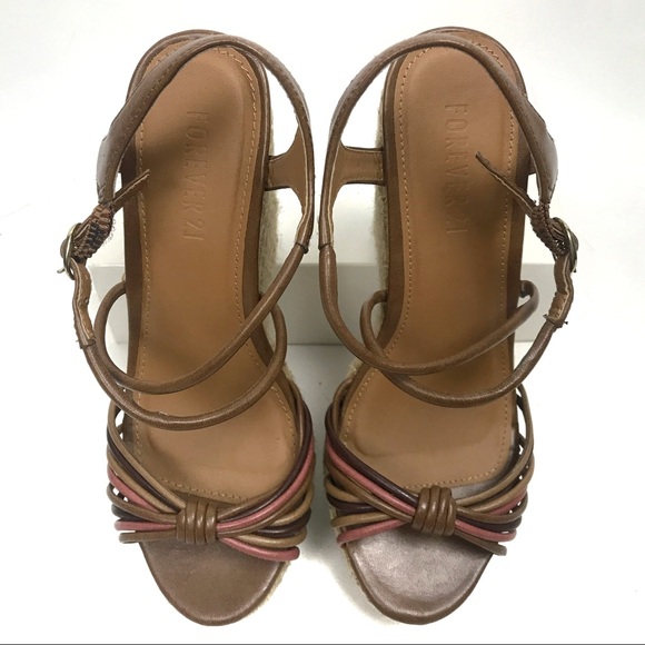Forever 21 | Shoes | Forever 2 Espadrilles Platform Wedge Sandals ...
